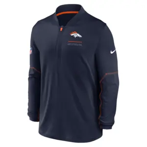 Nike Denver Broncos Sideline Dri-fit Nfl 1/2-zip Top - Blue