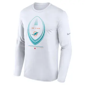 Nike Miami Dolphins Long-sleeve Dri-fit T-shirt - White