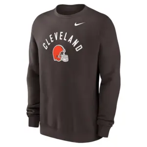 Nike Cleveland Browns Club Nfl Pullover Crew - Brown