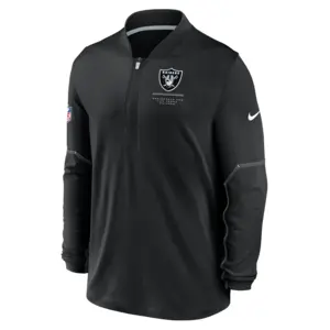 Nike Las Vegas Raiders Dri-fit Nfl 1/2-zip Top - Black