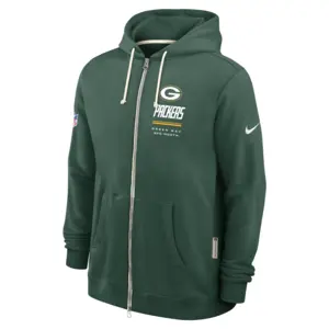 Nike Bay Packers Sideline Standard Issue Full-zip Hoodie - Green