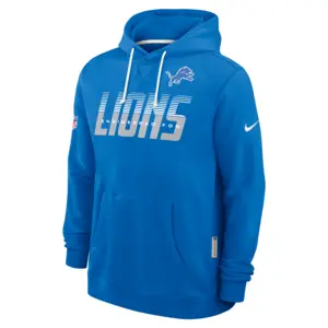 Nike Detroit Lions Dri-fit Nfl Pullover Hoodie - Blue
