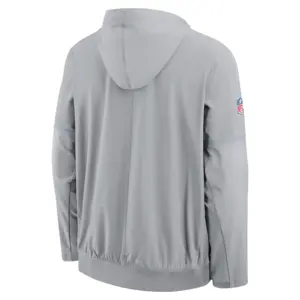 Nike Detroit Lions Nfl 1/2-zip Hooded Anorak Jacket - Grey