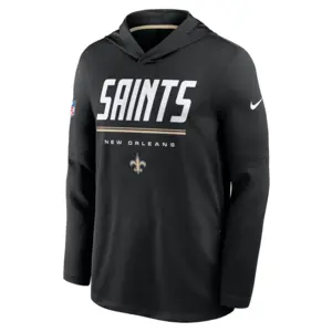 Nike New Orleans Saints Long-sleeve Hooded Top - Black