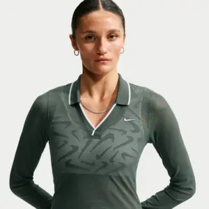Nike Chill Knit Lace Top - Green