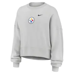Nike Pittsburgh Steelers Primetime Phoenix Nfl Oversized Pullover Crew - Grey