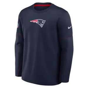 Nike New England Patriots Sideline Coaches Therma-fit Long-sleeve T-shirt - Blue