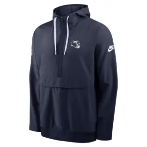 Nike New York Giants Alt Anorak Nfl 1/2-zip Hooded Jacket - Blue