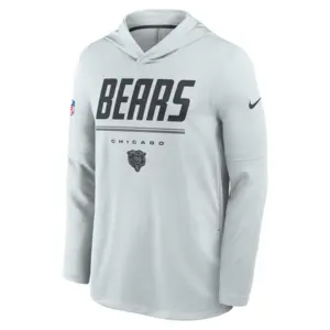 Nike Chicago Bears Sideline Dri-fit Nfl Long-sleeve Hooded Top - Purple
