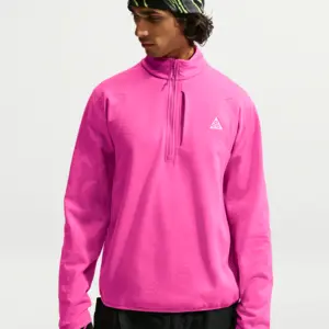 Nike Wolf Grid" Therma-fit 1/2-zip Top - Pink
