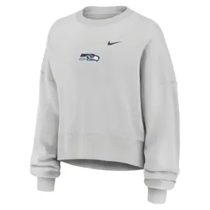 Nike Seattle Seahawks Primetime Phoenix Nfl Oversized Pullover Crew - Grey