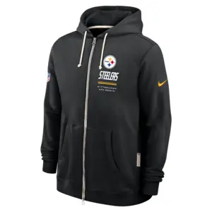 Nike Pittsburgh Steelers Dri-fit Nfl Full-zip Hoodie - Black