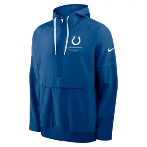 Nike Indianapolis Colts Anorak 1/2-zip Hooded Jacket - Blue