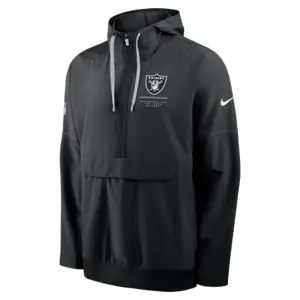 Nike Las Vegas Raiders Nfl 1/2-zip Hooded Anorak Jacket - Black