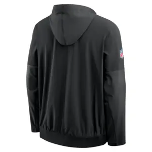 Nike Las Vegas Raiders Sideline Anorak Nfl 1/2-zip Hooded Jacket - Black