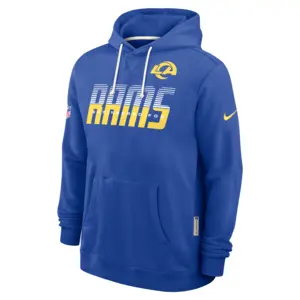Nike Los Angeles Rams Dri-fit Standard Issue Pullover Hoodie - Blue