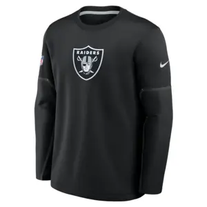 Nike Las Vegas Raiders Sideline Coaches Therma-fit Nfl Long-sleeve T-shirt - Black