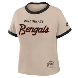 Nike Cincinnati Bengals Rewind Ringer Mod Nfl Cropped T-shirt - Brown