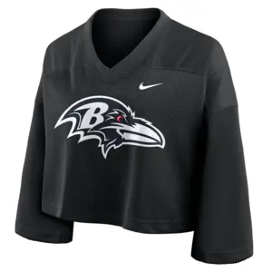 Nike Baltimore Ravens Cropped Fashion Jersey - Black