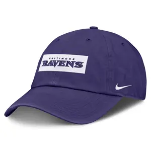 Nike Baltimore Ravens Primetime Club Wordmark Nfl Adjustable Hat - Purple
