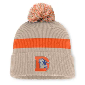 Nike Denver Broncos Rewind Peak Nfl Cuffed Pom Beanie - Brown