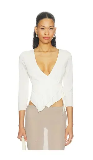 With Jéan Nelly Top In White - Off White
