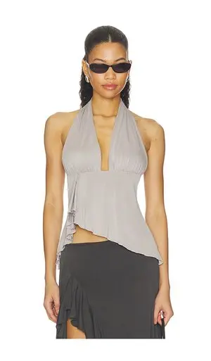 With Jéan Alix Top In Grey - Ash