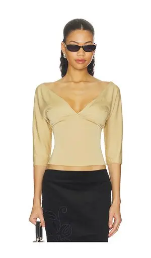 With Jéan Lana Top In Tan - Croissant