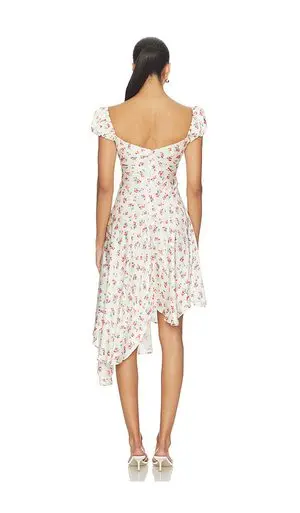 For Love & Lemons Cherry Mae Midi Dress In Multi