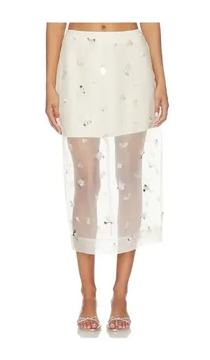 Simkhai Delilah Midi Skirt In Ivory