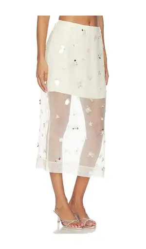 Simkhai Delilah Midi Skirt In Ivory