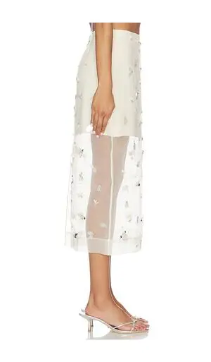 Simkhai Delilah Midi Skirt In Ivory