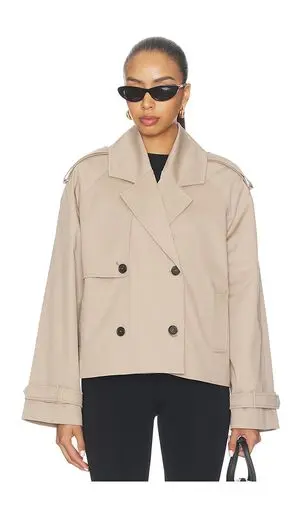 ANINE BING Rickie Cropped Trench