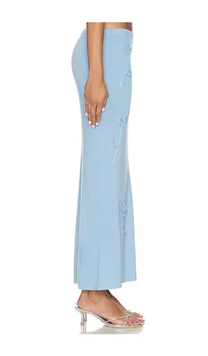 Majorelle Kaidyn Flower Embroidered Midi Skirt
