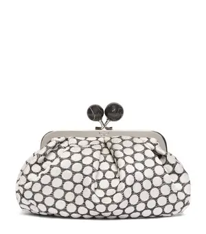 Max Mara Woven Jacquard Pasticcino Clutch Bag - Black