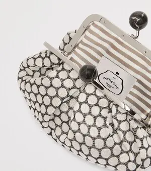 Max Mara Woven Jacquard Pasticcino Clutch Bag