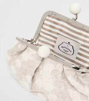 Max Mara Woven Jacquard Pasticcino Clutch