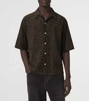 ALLSAINTS Organic Cotton-linen Leopardo Shirt