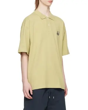 Maison Kitsuné Bold Fox Head Patch Oversized Polo Shirt