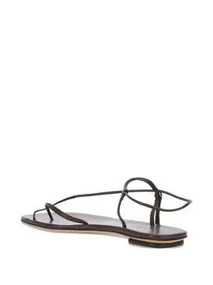 Soeur Flat Leather Sandals