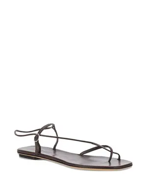 Soeur Flat Leather Sandals