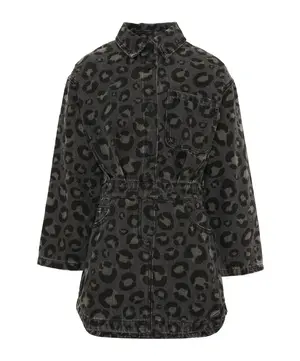 DOUUOD Animal-print Dress - Grey