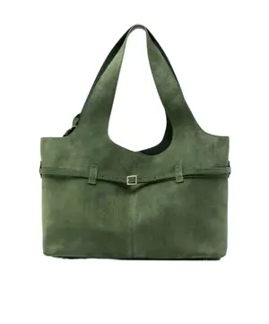Manu Atelier Cambon Cabas Buckle-detail Tote Bag - Green