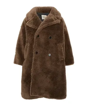 DOUUOD Double-breasted Coat - Brown