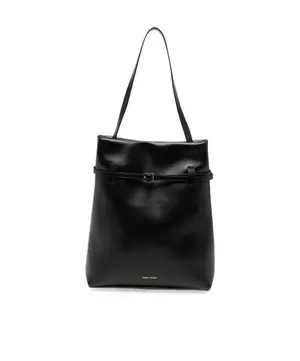 Manu Atelier Buckle Detailed Tote Bag - Black