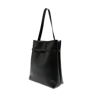 Manu Atelier Buckle Detailed Tote Bag - Black