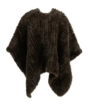 Pinko Crewneck Shearling Poncho