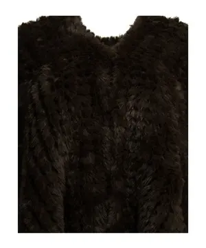 Pinko Crewneck Shearling Poncho