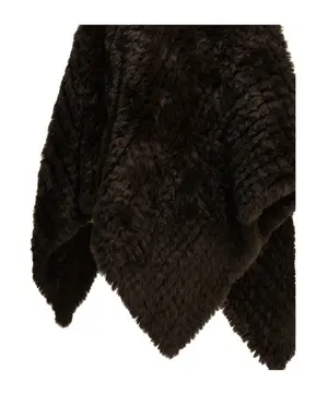 Pinko Crewneck Shearling Poncho