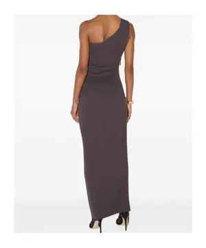 Elisabetta Franchi One-shoulder Knitted Dress With Zipper Detail